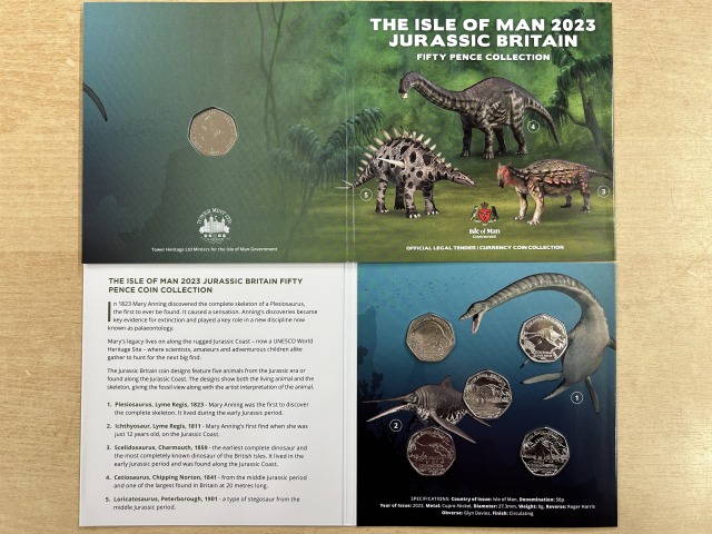 2023 IOM Jurassic Britain 50p coin collection | coins | Isle of Man ...