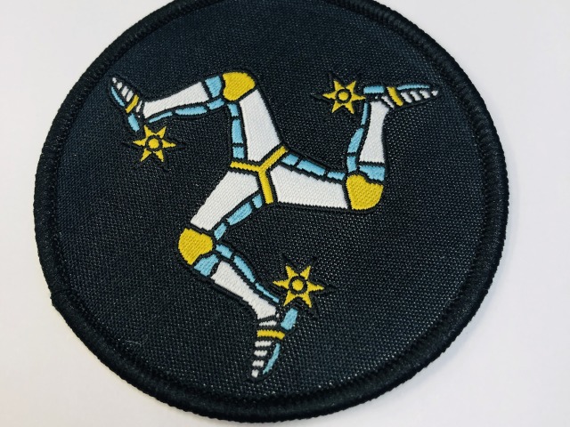 Black 3 leg sew on patch | Patches | Isle of Man Souvenirs