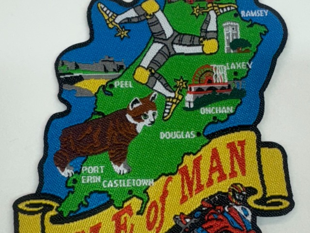 Sew on Patch IOM Map | Patches | Isle of Man Souvenirs