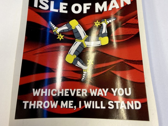 IOM large motto sticker | Stickers | Isle of Man Souvenirs