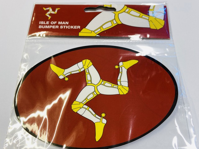 3 leg bumper sticker | Red 3 Leg | Isle of Man Souvenirs